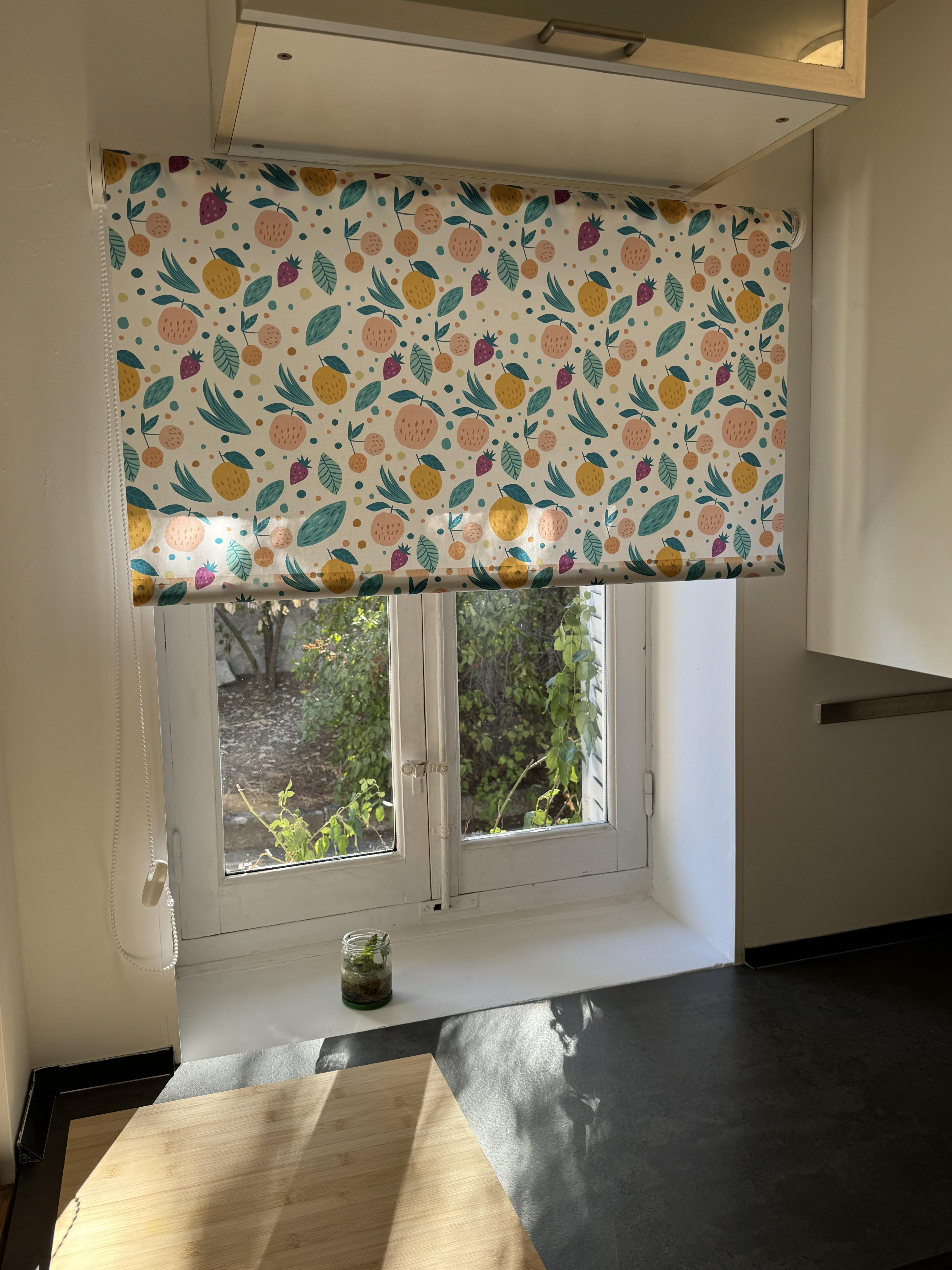 Estore de rolo para cozinha sabores de frutas