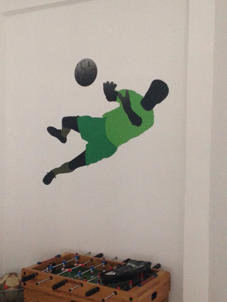 Diving Goalkeeper Football Wall Sticker - TenStickers