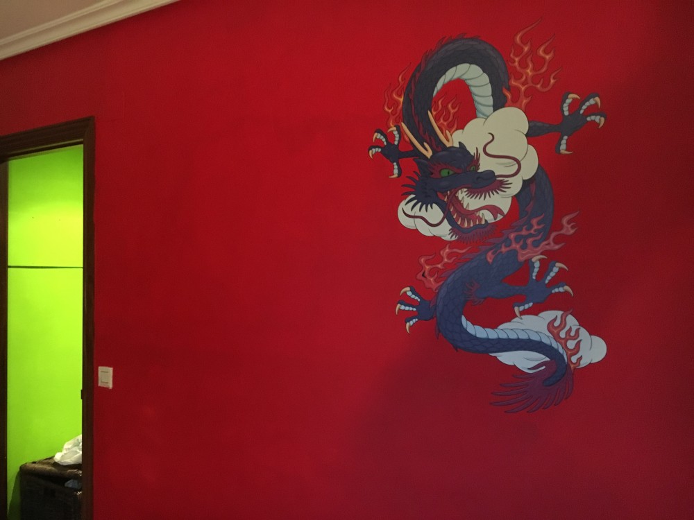 Kitajska dragon stena nalepke - TenStickers