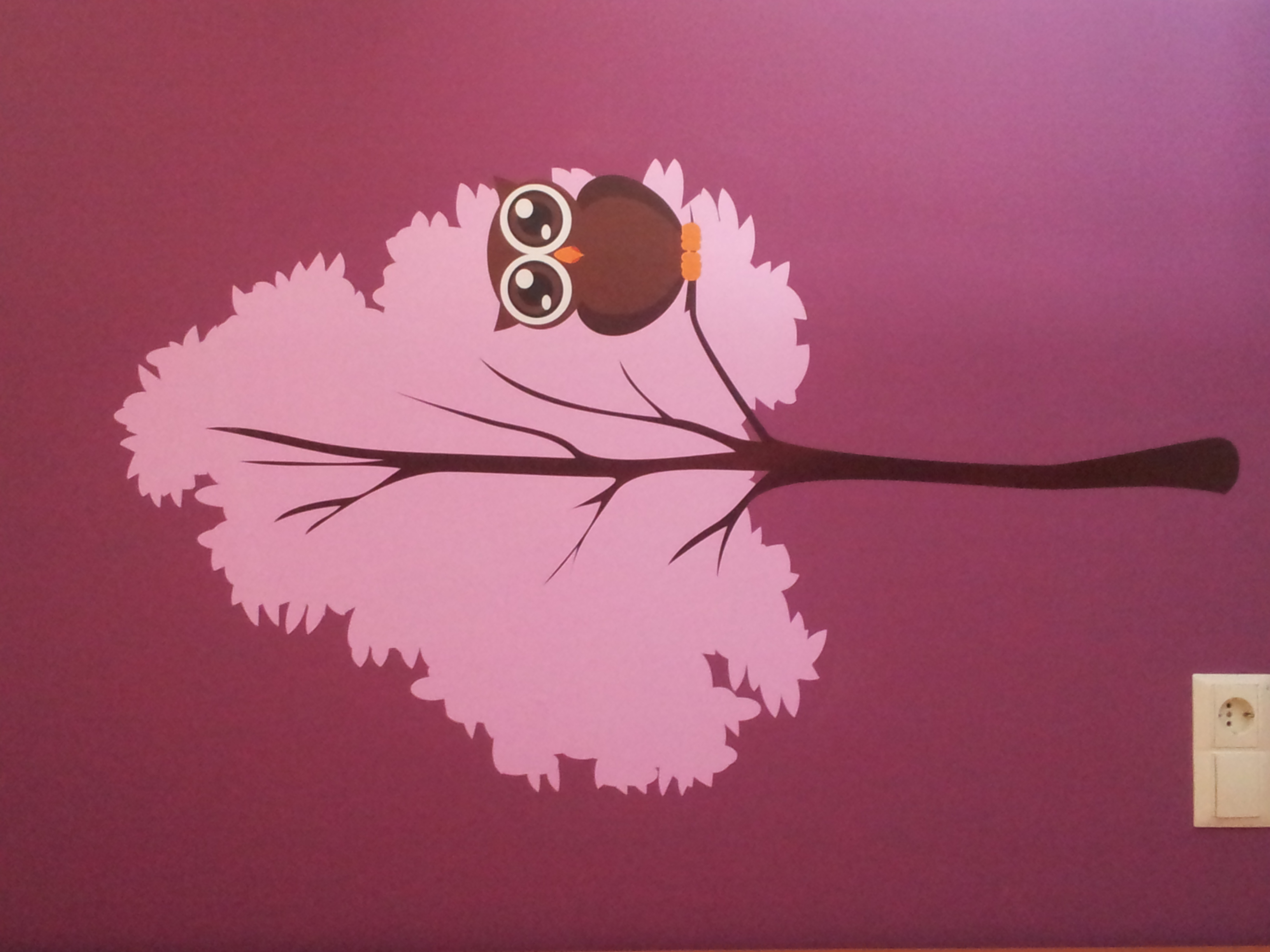 Copac roz perete autocolant - TenStickers