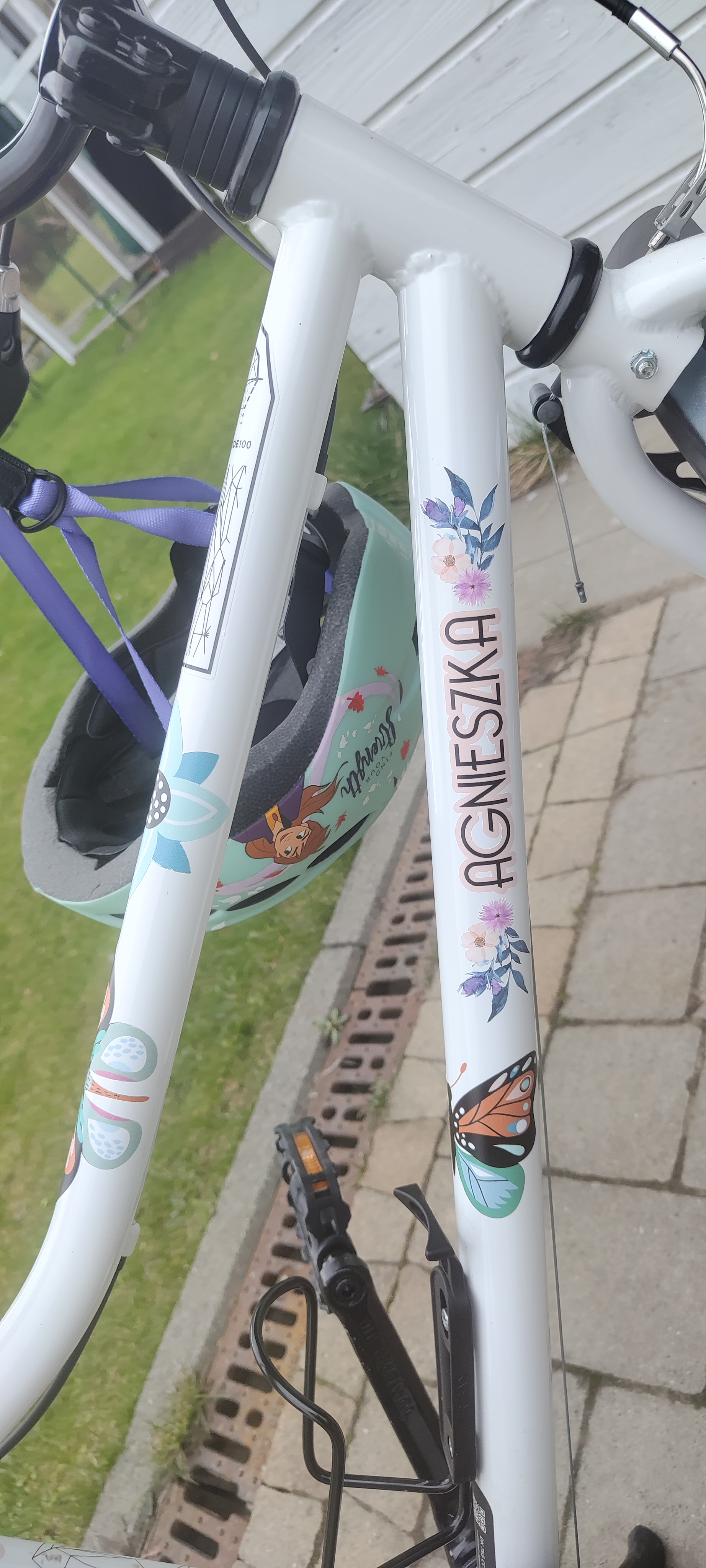 Butterflies and flowers bike sticker - TenStickers