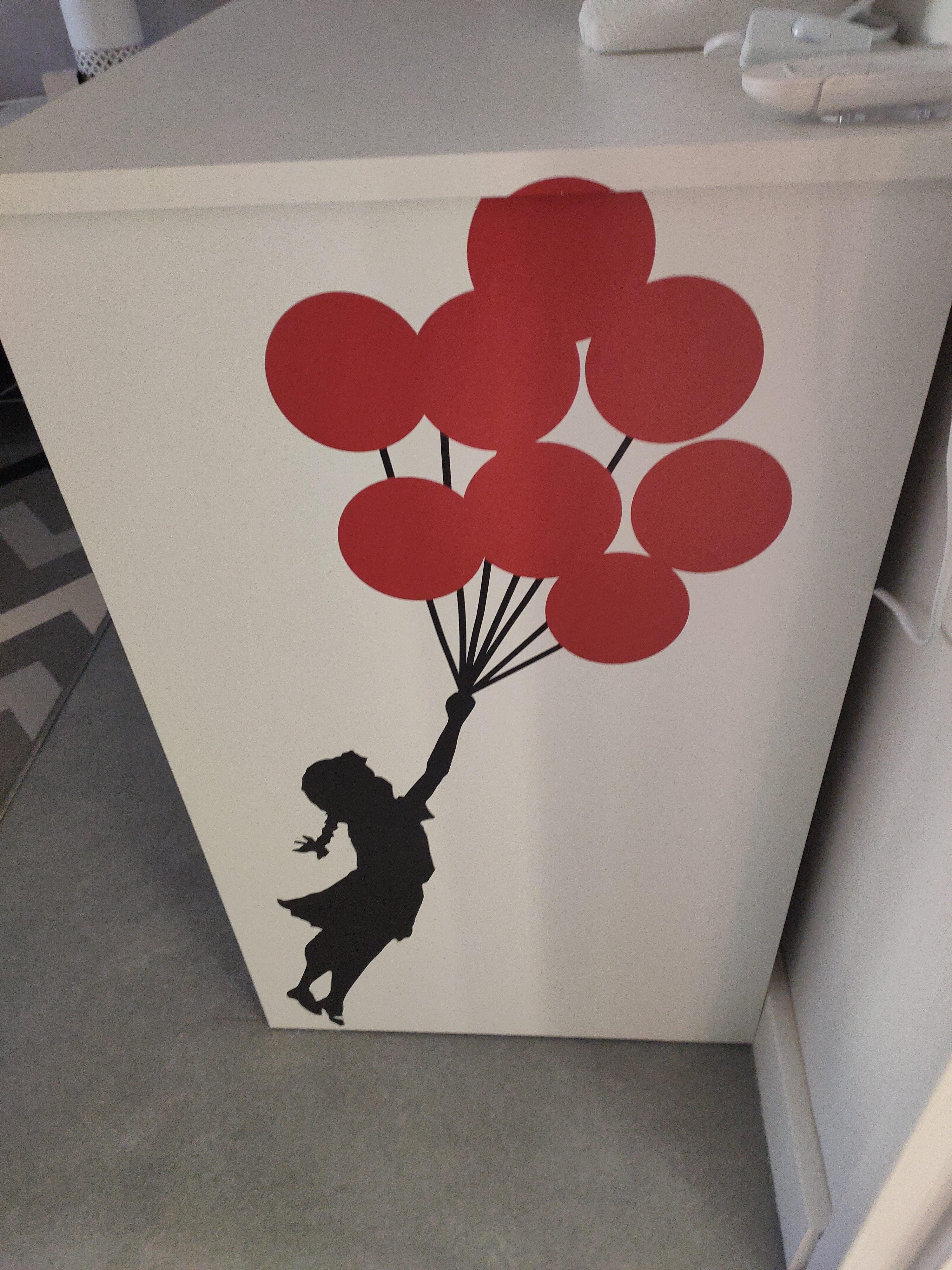 Banksy Girl with Balloons Wall Art Sticker - TenStickers