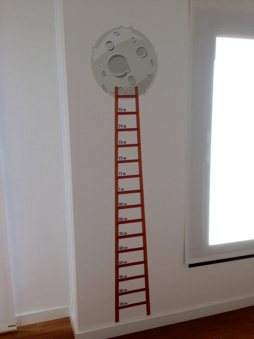 Ladder to the Moon Height Chart Decal - TenStickers