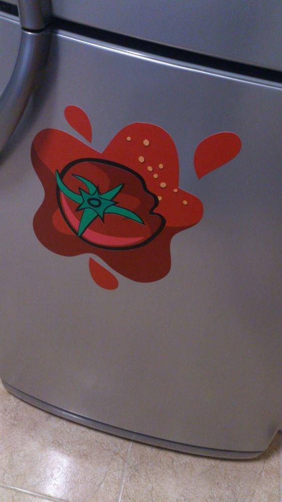 Crushed Tomato Sticker - TenStickers