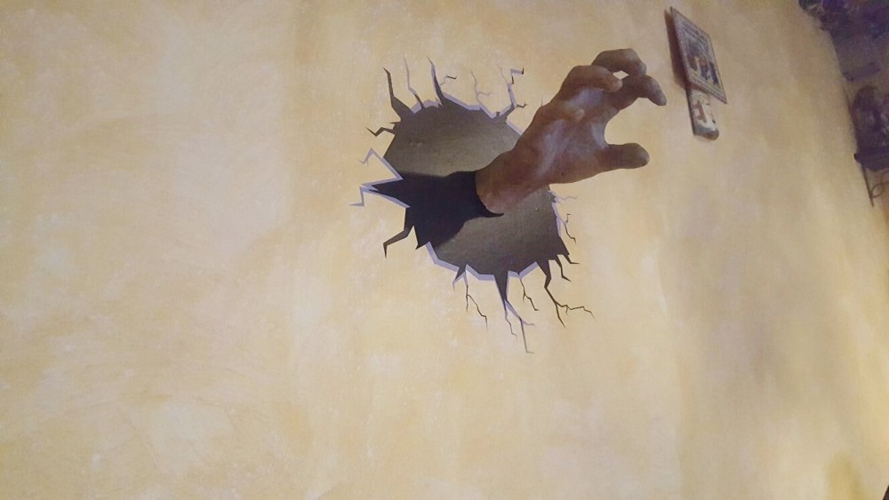 Hole in the wall 3d wall sticker - TenStickers