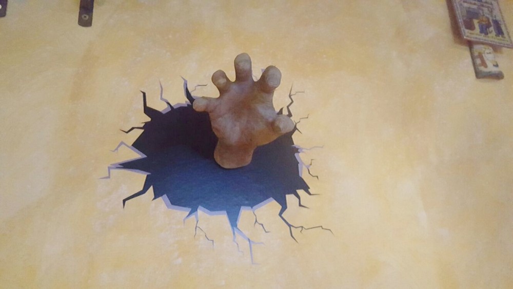 Hole in the wall 3d wall sticker - TenStickers