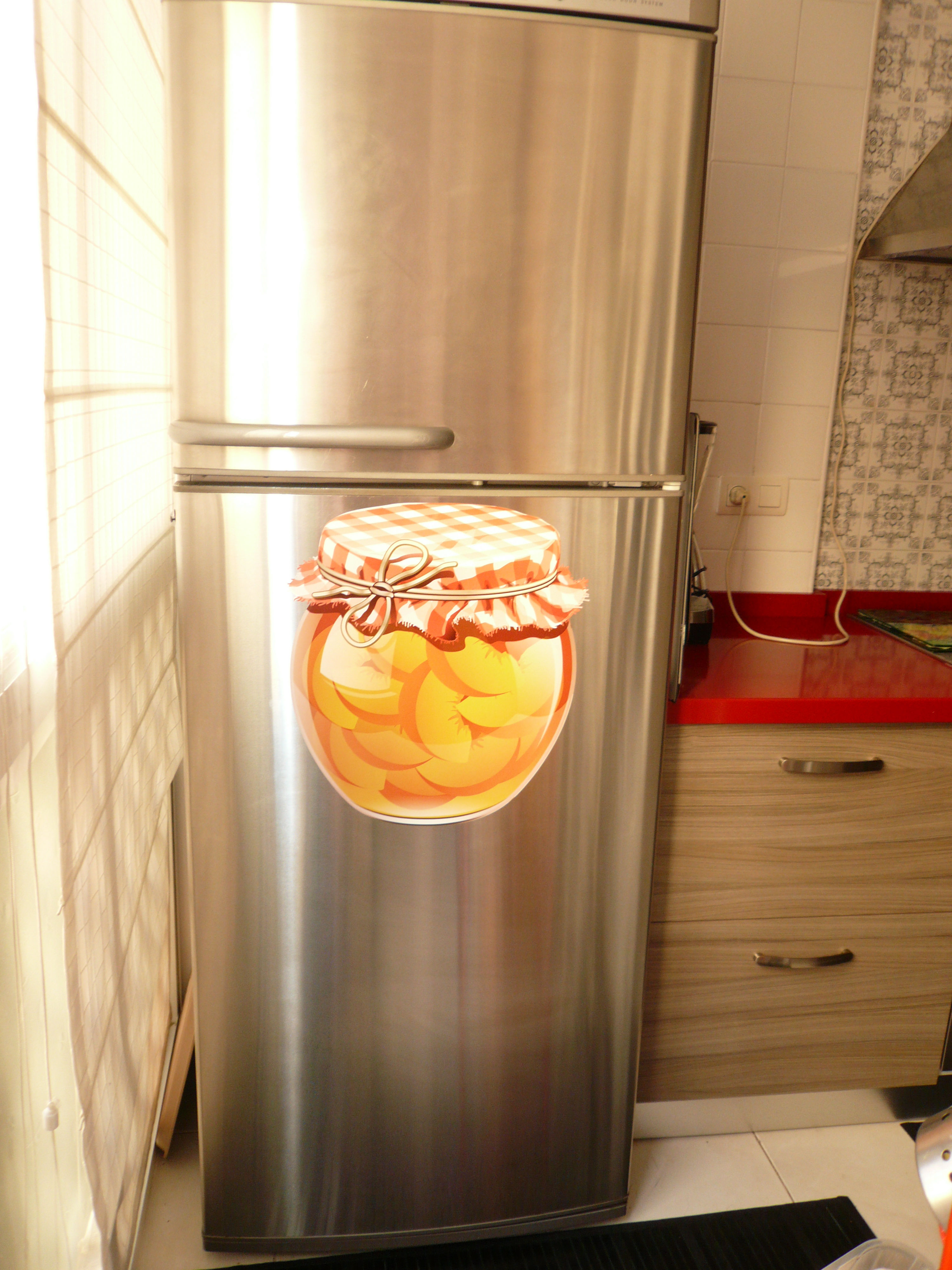 Peach Jar Wall Sticker - TenStickers