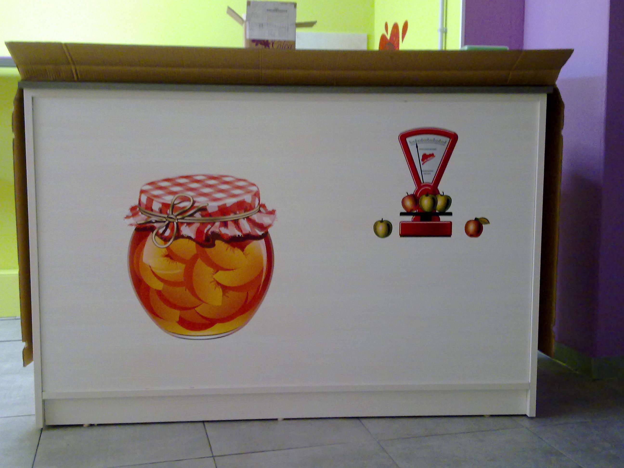 Peach Jar Wall Sticker - TenStickers