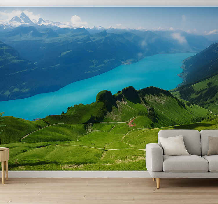 Snowy Alpine Peak mountain wall mural