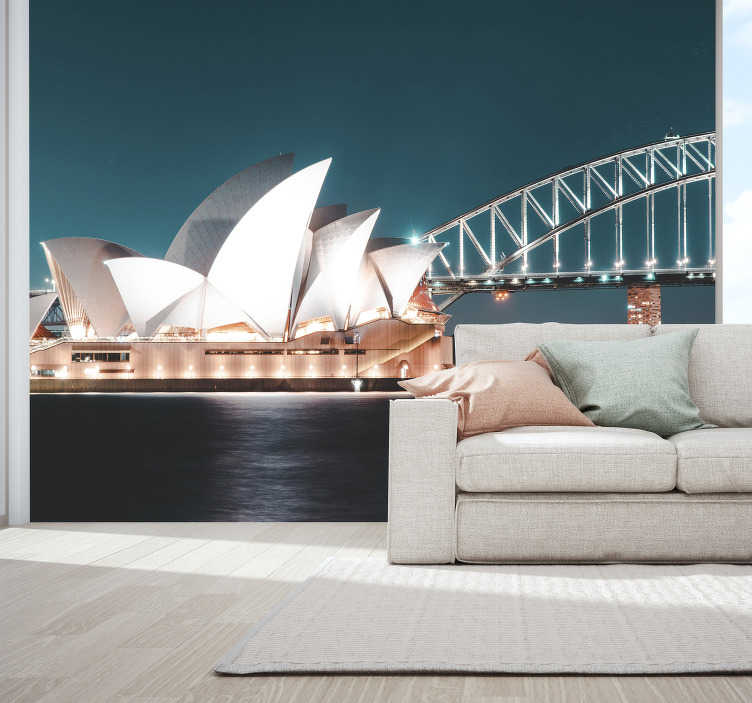 Opera House and Habour Bridge Wall Murals for Bedrooms - TenStickers