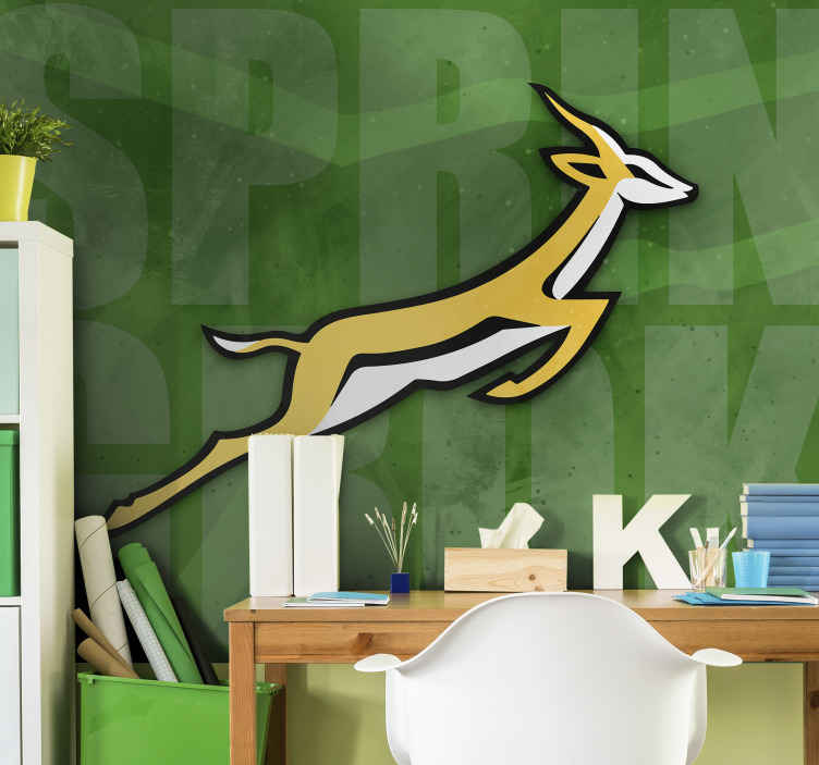 Springbok with text background Bedroom Murals - TenStickers
