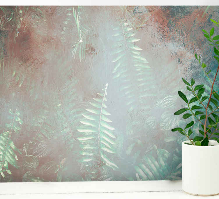 Gentle Fern Pattern hallway wall mural