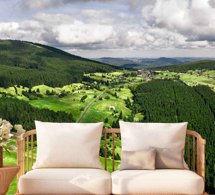 Poljske livade planinski freska - TenStickers