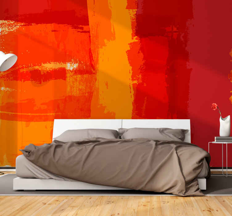 Vibrant Brush Strokes abstract mural wallpaper