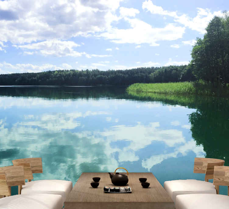 Serene Reflection lake wall mural