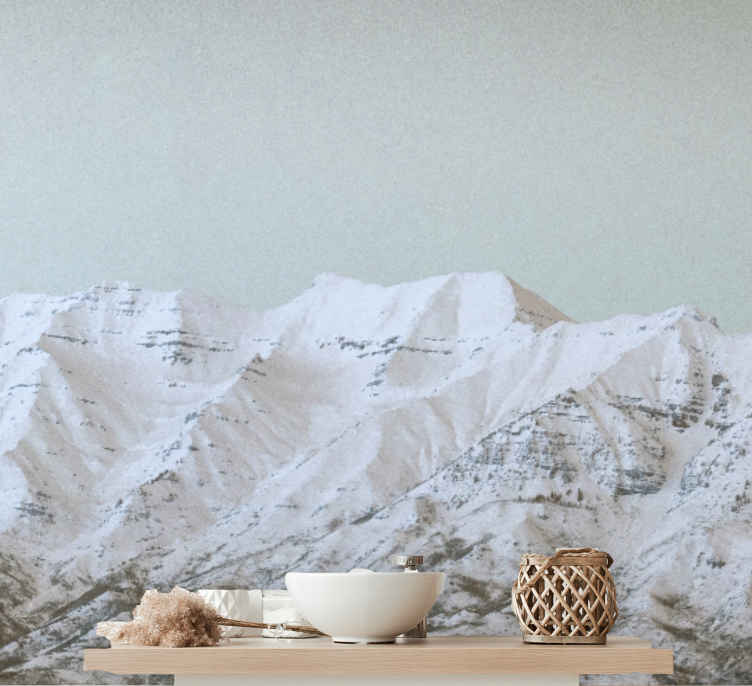 Snowy Landscape mountain wall mural