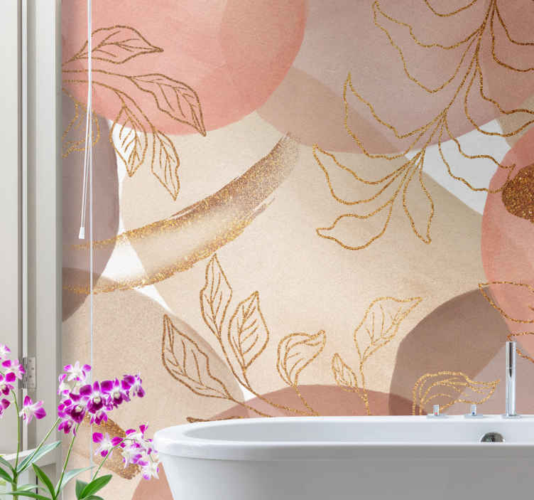 Ornamental Floral Pattern bathroom mural