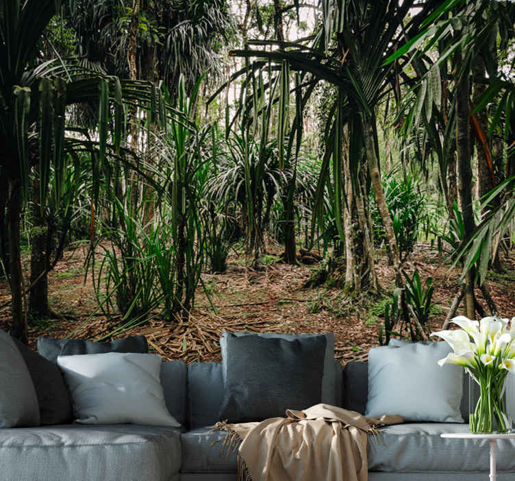 Lush Tropical Wilderness jungle wall mural