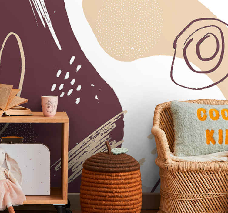 Mural abstracto formas geométricas abstractas