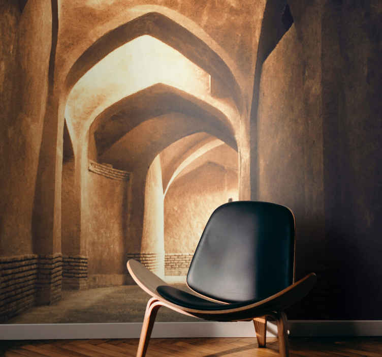 Tapet mural 3d portal 3d vedere apus - TenStickers