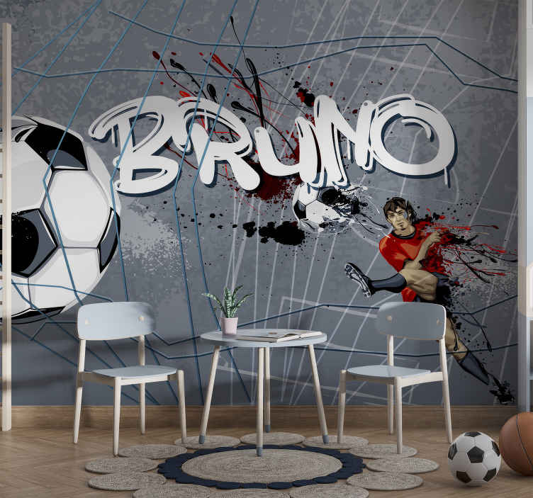 football player goal Teenage wall murals - TenStickers