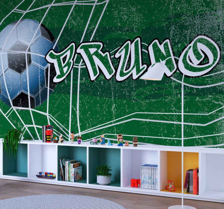 grafitti goal with name Teenage wall murals