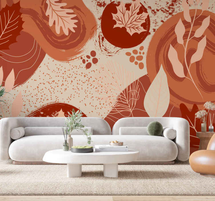 Plants and flowers Terracotta wall mural