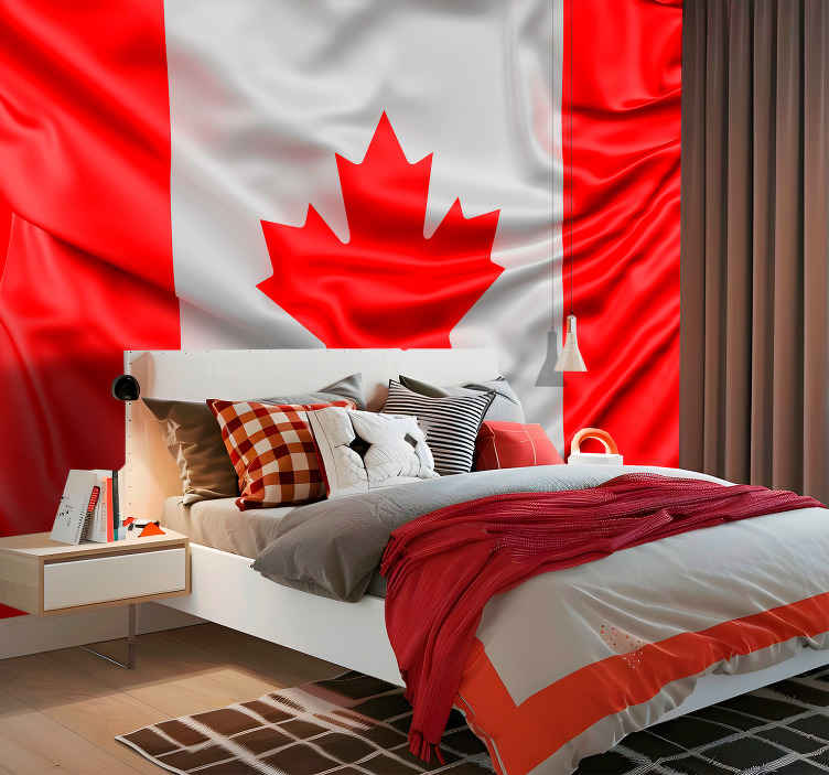 canadian flag wall mural