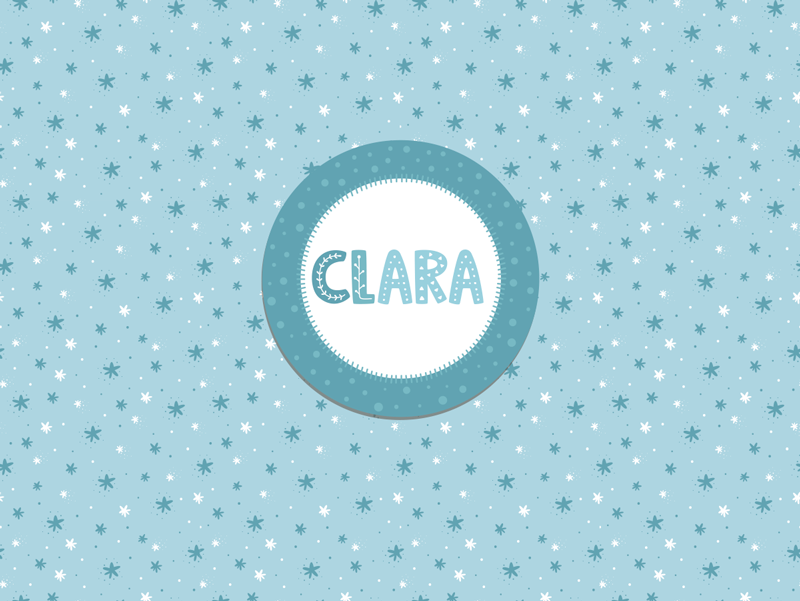 Stars pattern nursery wall mural