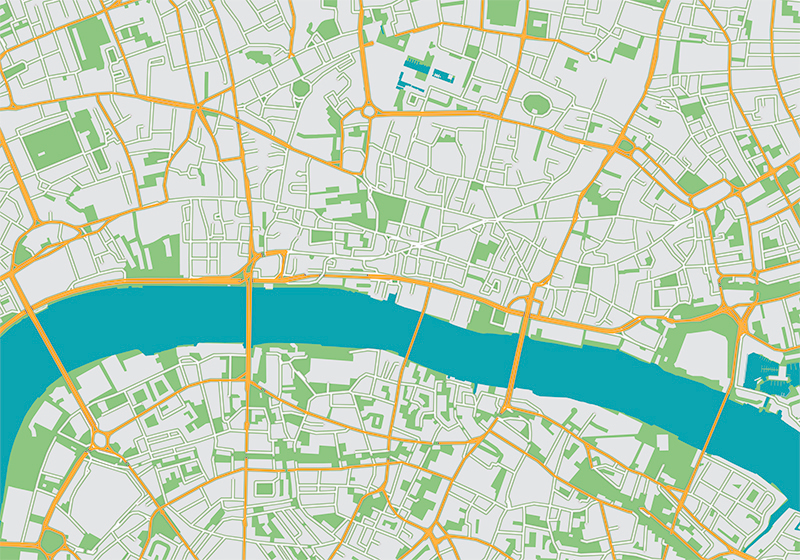 Kart byfototapet - Tenstickers