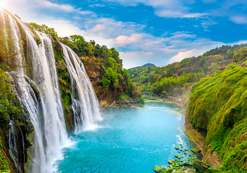 River landscape wall mural - TenStickers