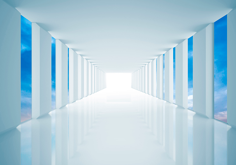 Walk in the sky 3D Mural Wallpaper - TenStickers