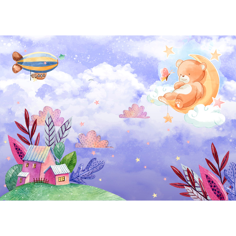 Magical land and air landscape wall mural - TenStickers