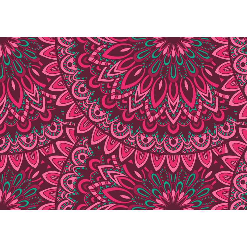 Blomster mandala fototapet - TenStickers