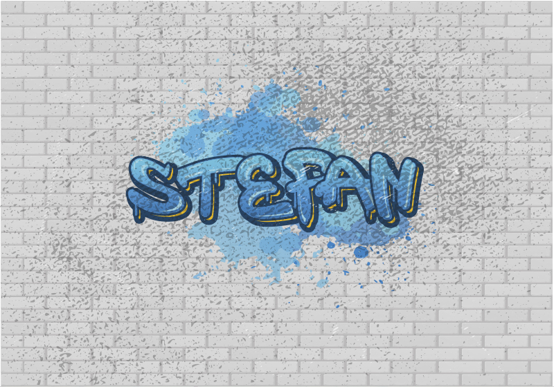 Blue Graffiti custom murals - TenStickers