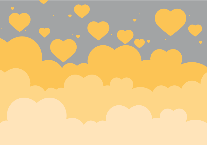 Floating Heart Patterns love wall mural