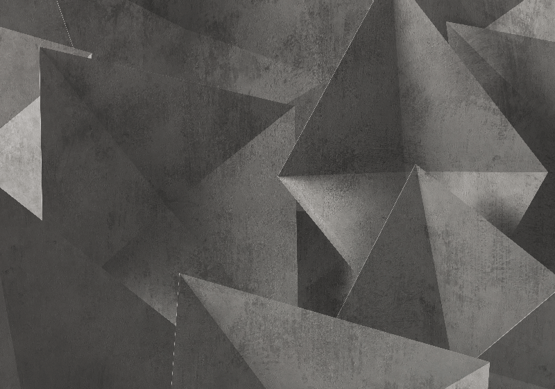 3D gray concrete triangles stone murals - TenStickers