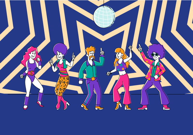 Vintage τοιχογραφίες τοίχου νυχτερινού κλαμπ κινουμένων σχεδίων γ ...