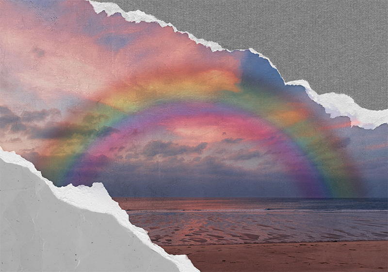 Zářivý duhový oblouk Nebe foto tapeta