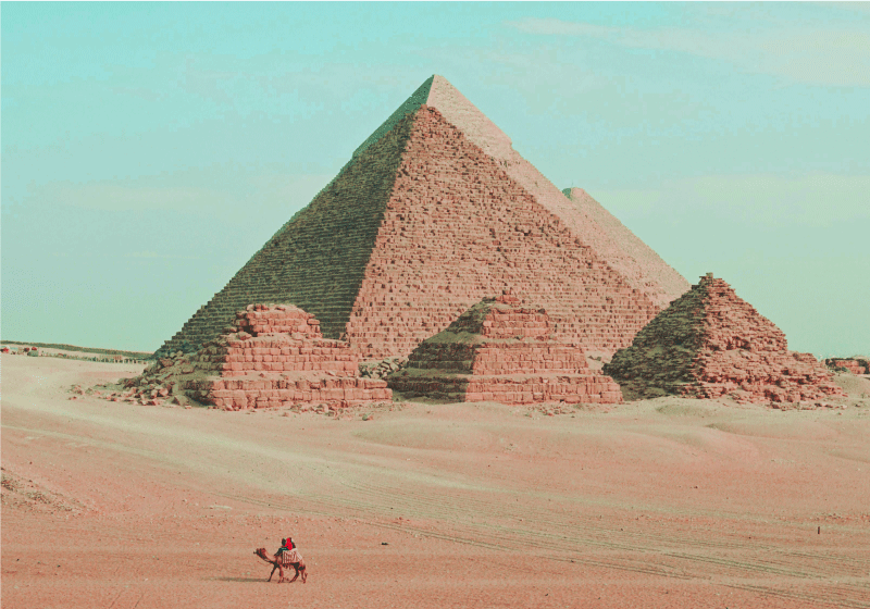 Pyramider æstetisk fotografering ørken fototapet tapet - TenStickers