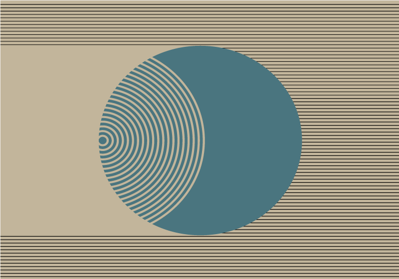 Geometric circle pattern abstract wall mural