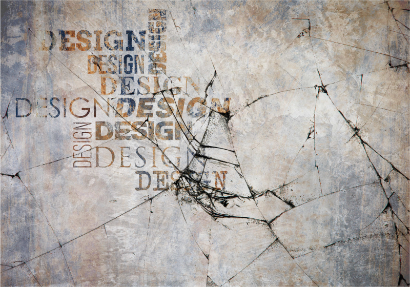 Mural abstracto tipografía abstracta