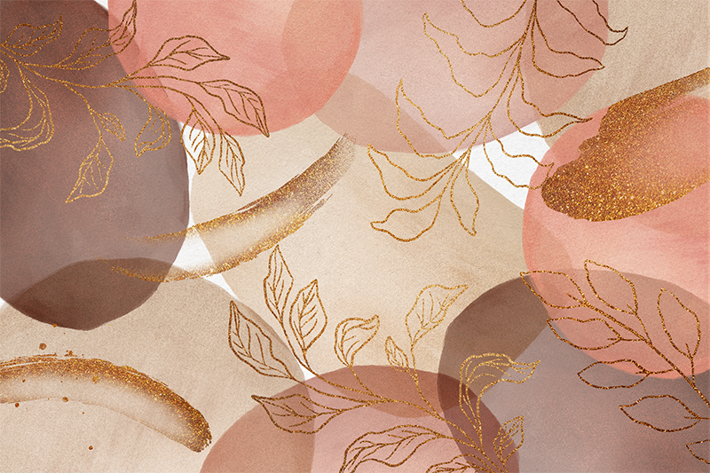 Ornamental Floral Pattern wall mural bathroom