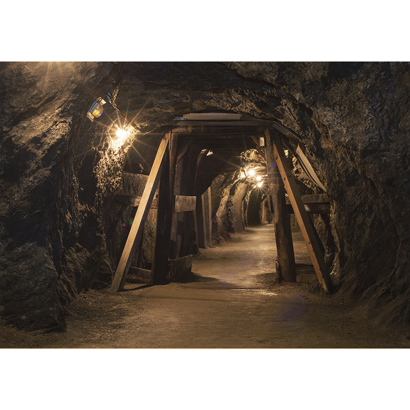 Old wooden gold mine picture wall mural - TenStickers