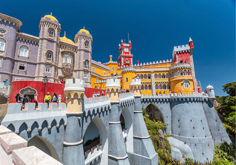 Sintra Castle city wall mural