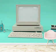 Gamle pc vintage vægmaleri - TenStickers