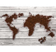 Fotomural de parede mapa mundo de café - TenStickers