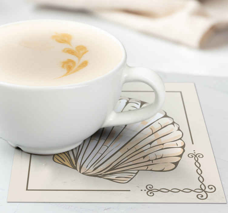 Large vintage seashell coasters - TenStickers