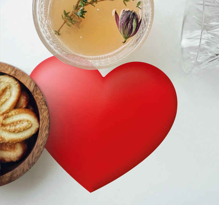 Heart shaped coaster wedding coaster - TenStickers