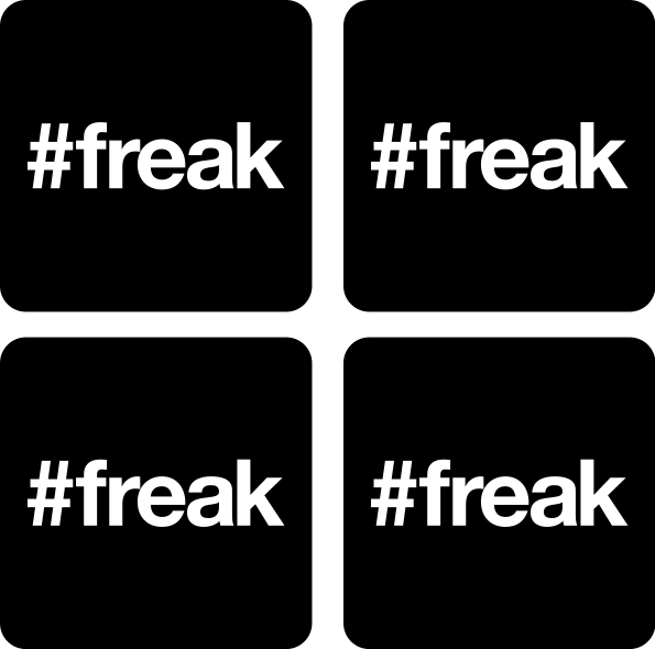 Hashtag freak geeky glasunderlägg - Tenstickers